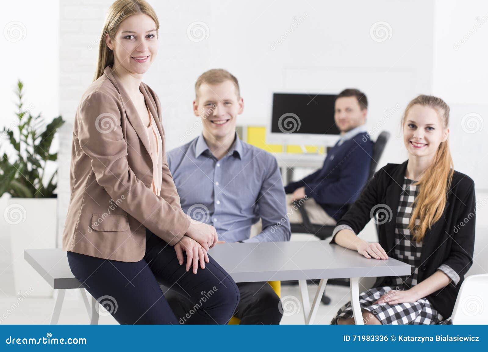 Work in team is fun stock photo. Image of break, group - 71983336