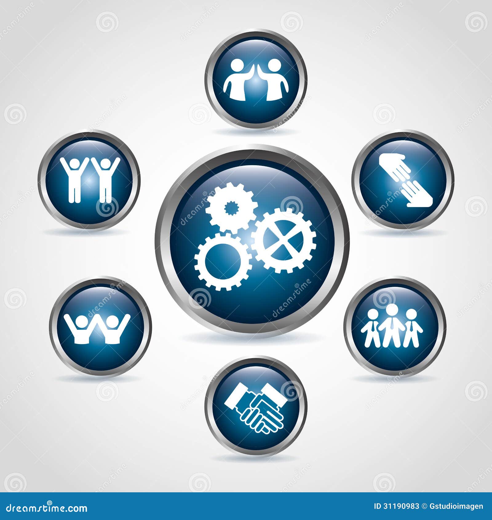 Work team icons stock vector. Illustration of icon, gear - 31190983