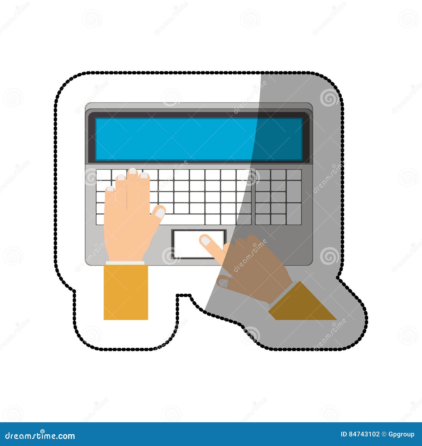 Work and Technology Concept Stock Vector - Illustration of business ...