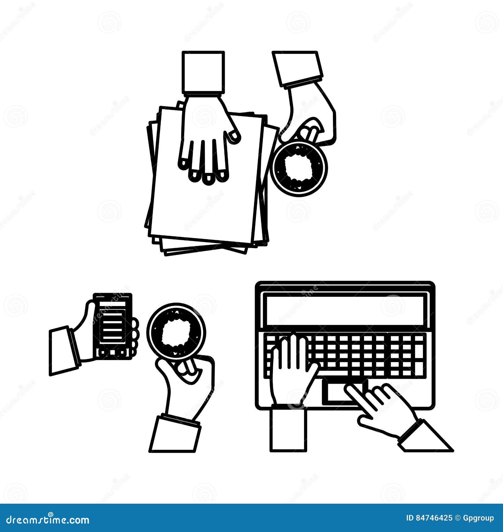 Work and Technology Concept Stock Vector - Illustration of idea ...