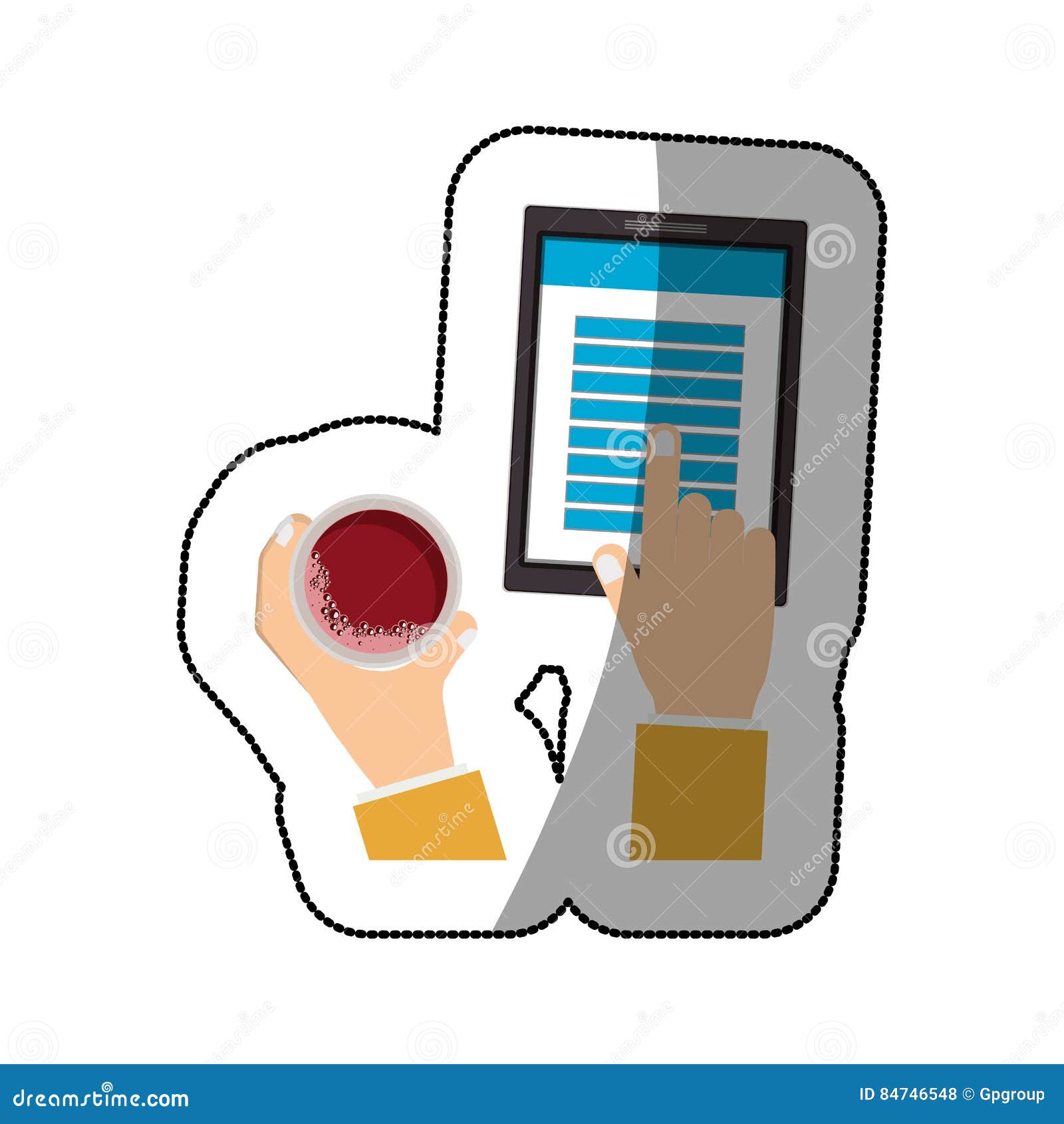 Work and Technology Concept Stock Vector - Illustration of finance ...