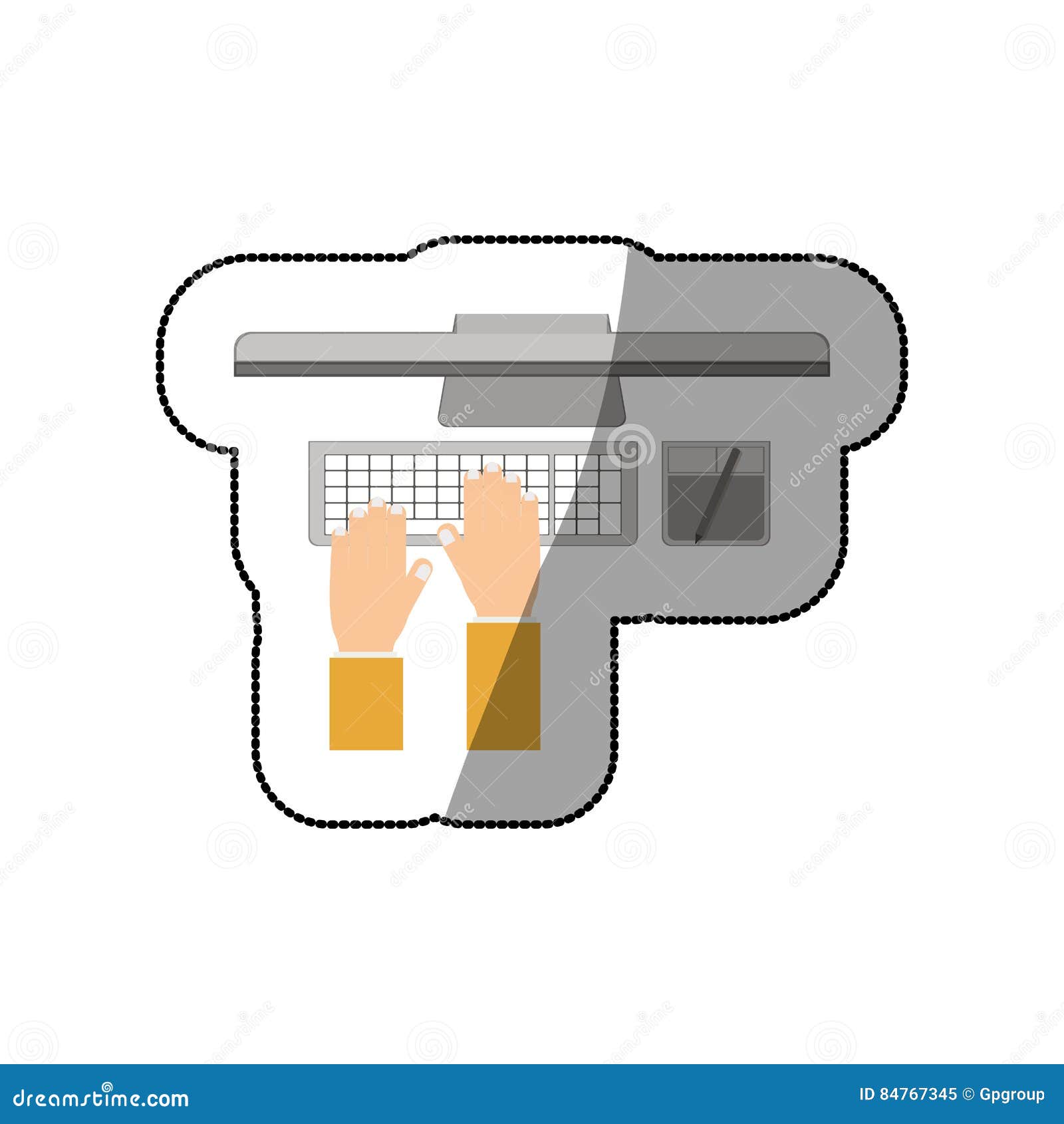 Work and Technology Concept Stock Vector - Illustration of presentation ...