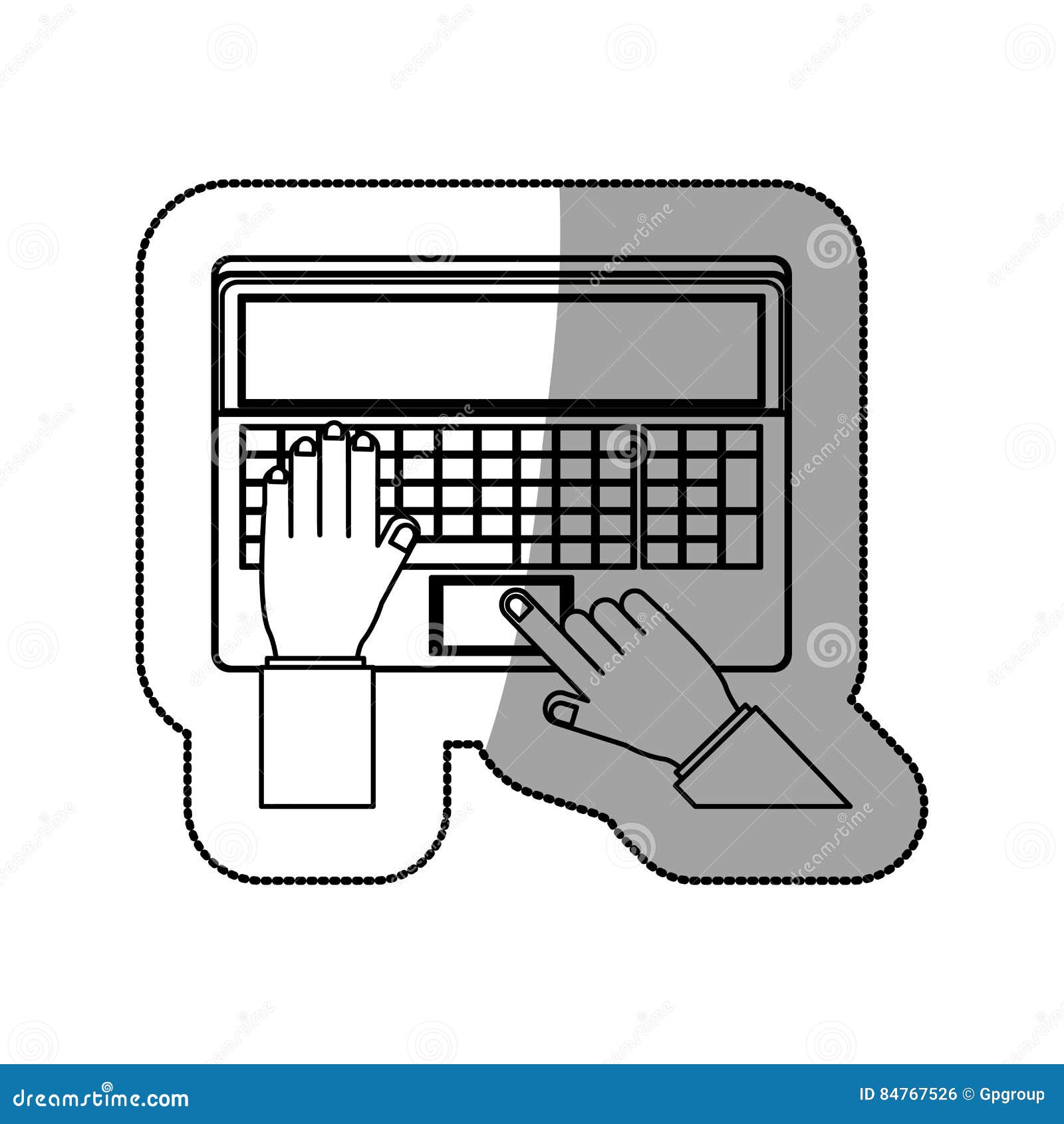 Work and Technology Concept Stock Vector - Illustration of person ...
