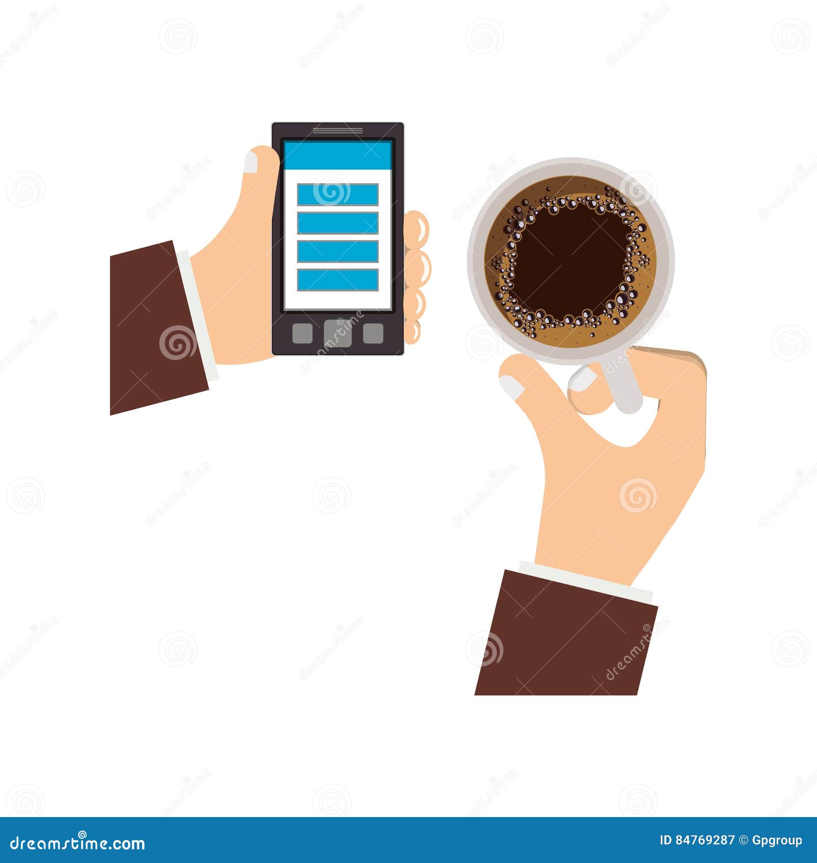 Work and Technology Concept Stock Vector - Illustration of businessman ...