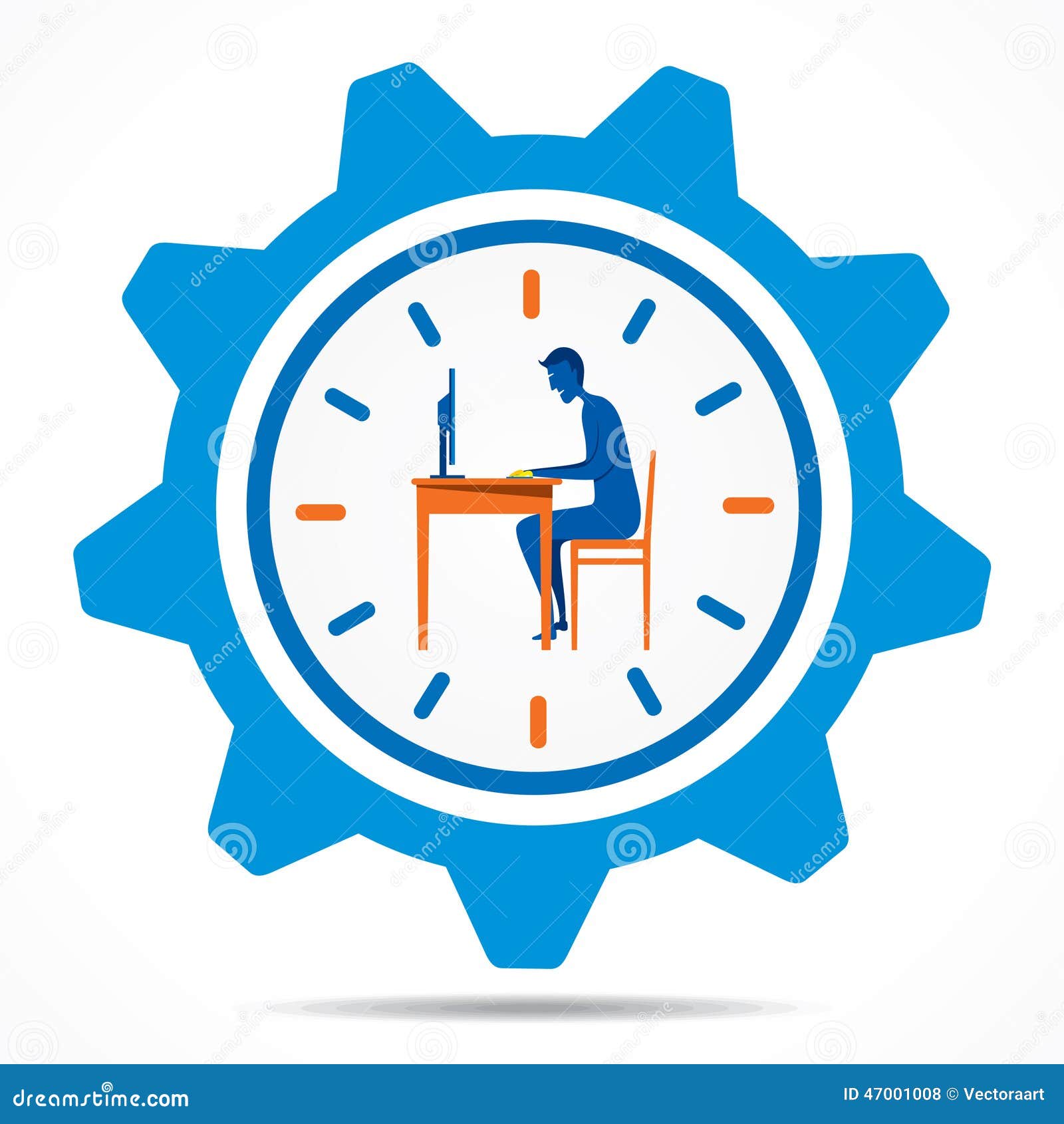 Work on Time Design Concept Stock Vector - Illustration of business ...