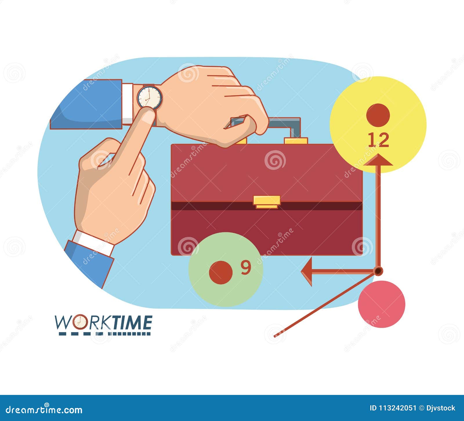 Work time elements icons stock vector. Illustration of project - 113242051