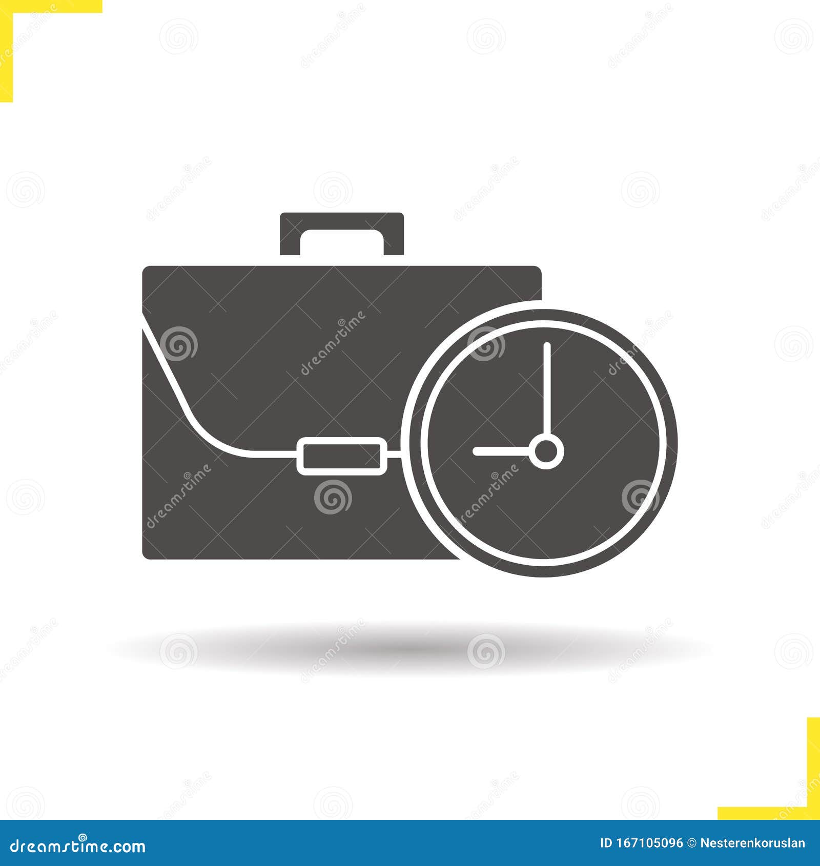 Work time icon stock vector. Illustration of badge, business - 167105096