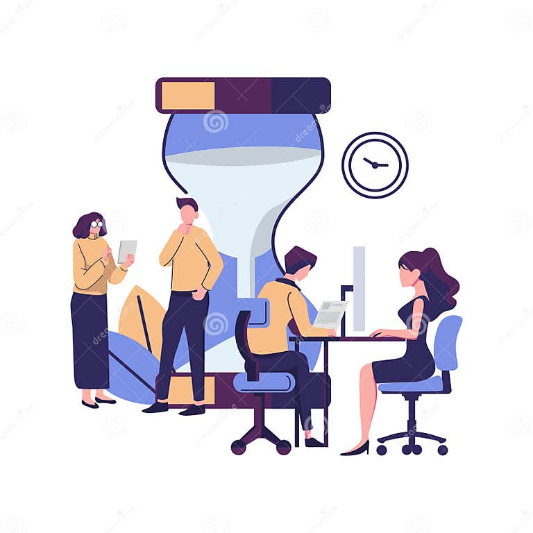 Work Time Management Concept, Quick Response, People Working on Time ...