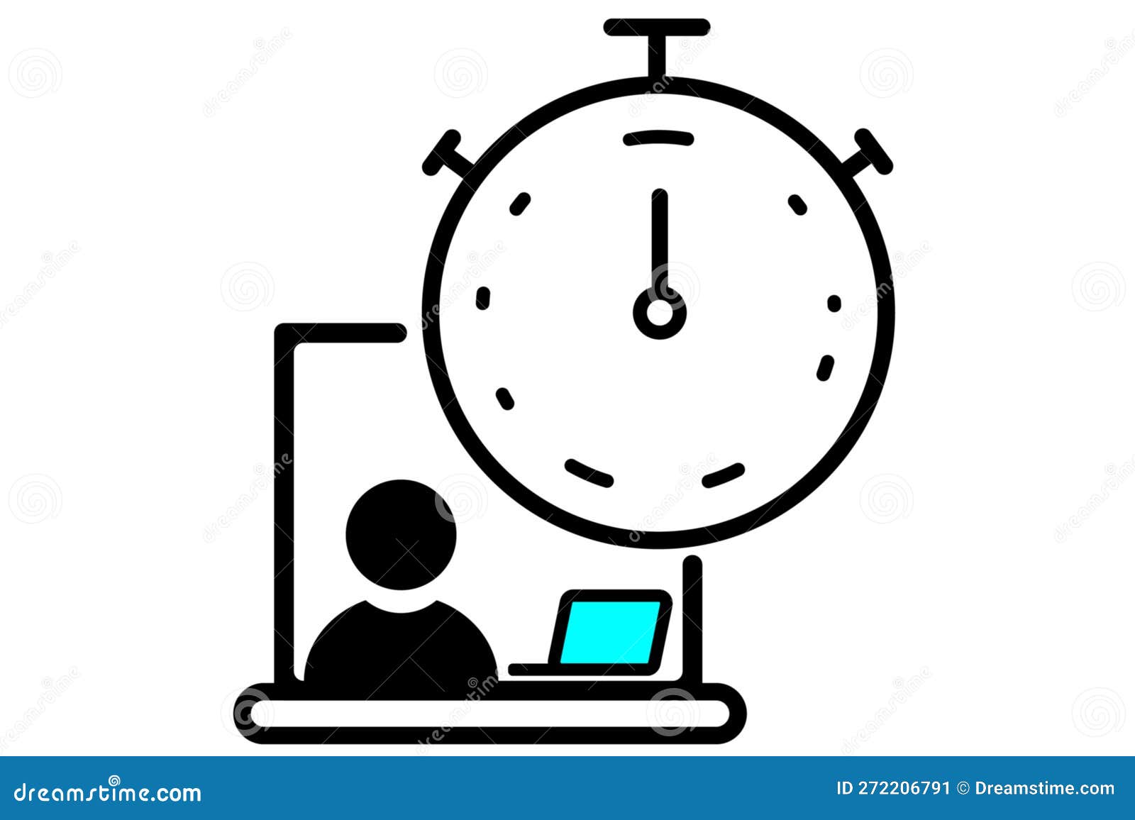 Work Timer Icon Flexible Working Hours. Immediate Icon Balance Work ...