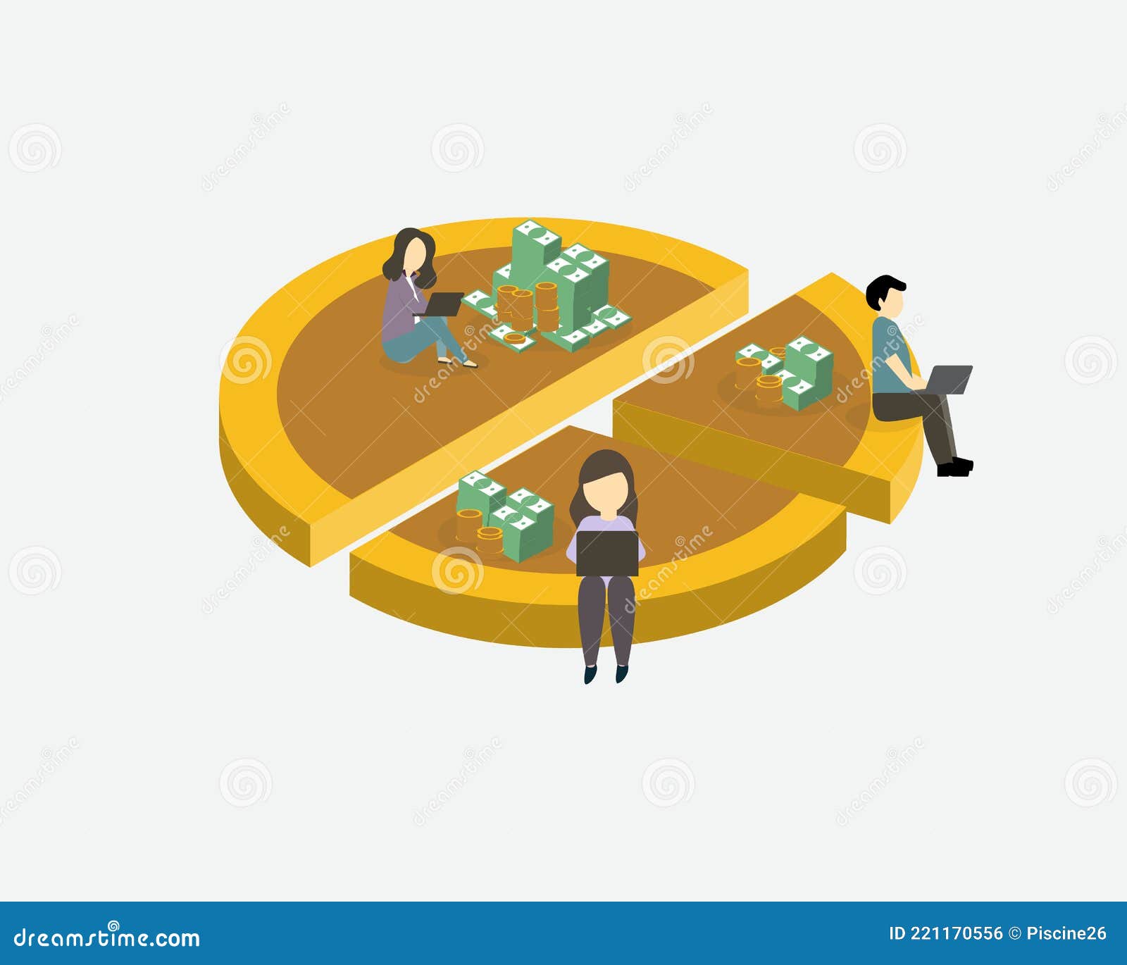 Work To Make Money Which Different Income and Salary for Workers Stock ...