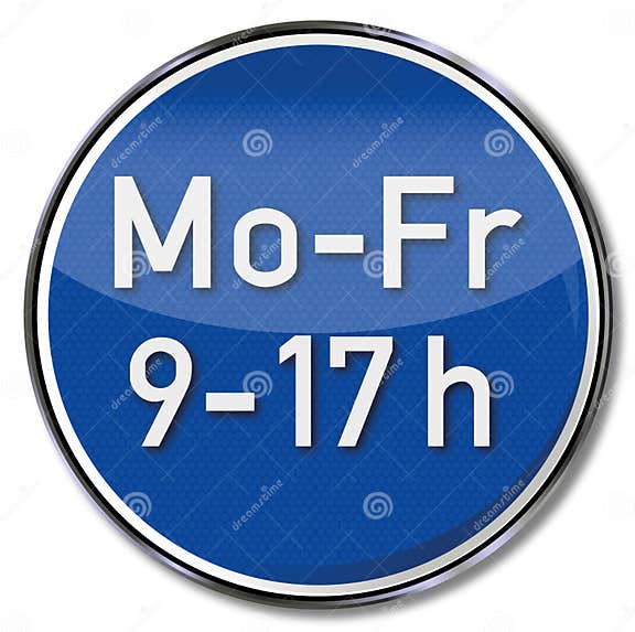 Work from 9 To 5 and Office Hours Stock Vector - Illustration of hour ...