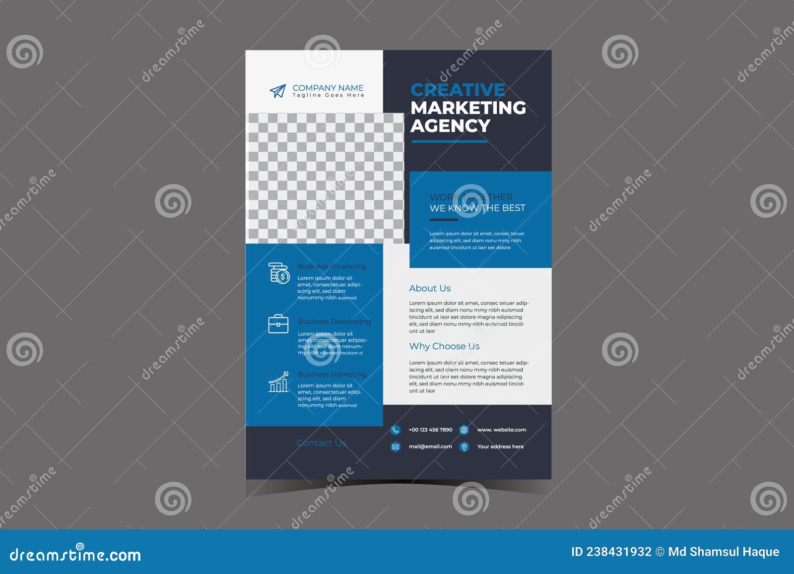 Work Together we Know the Best Corporate Flyer Stock Vector ...