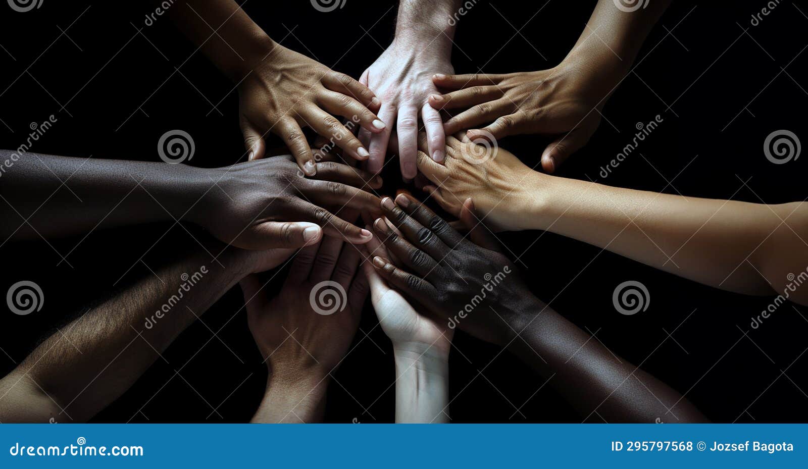 Work Together, Support Each Other, Diversity, Unity Concept with Many ...