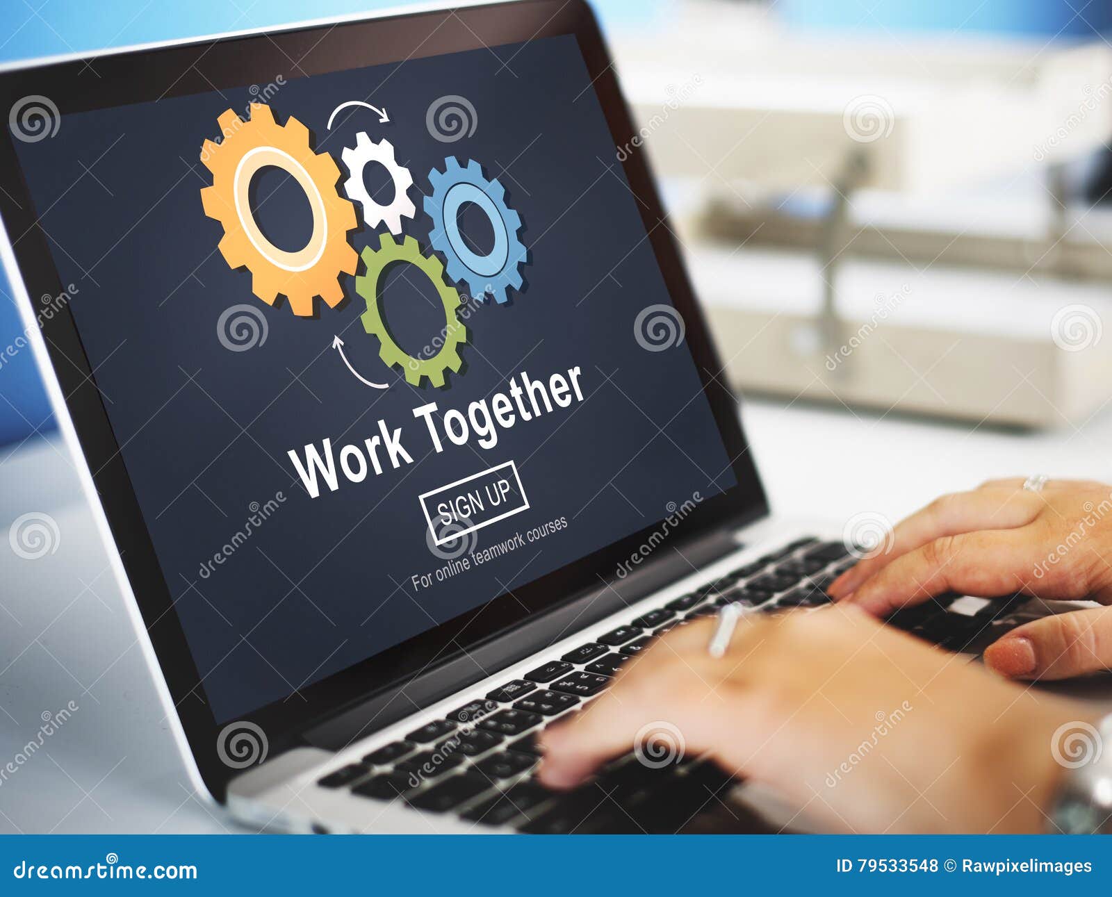 Work Together Teamwork Collaboration Union Unity Concept Stock Photo ...