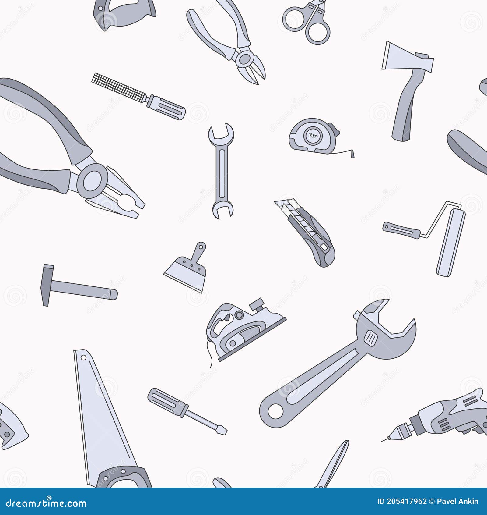 Work tool background 05 stock vector. Illustration of outline - 205417962