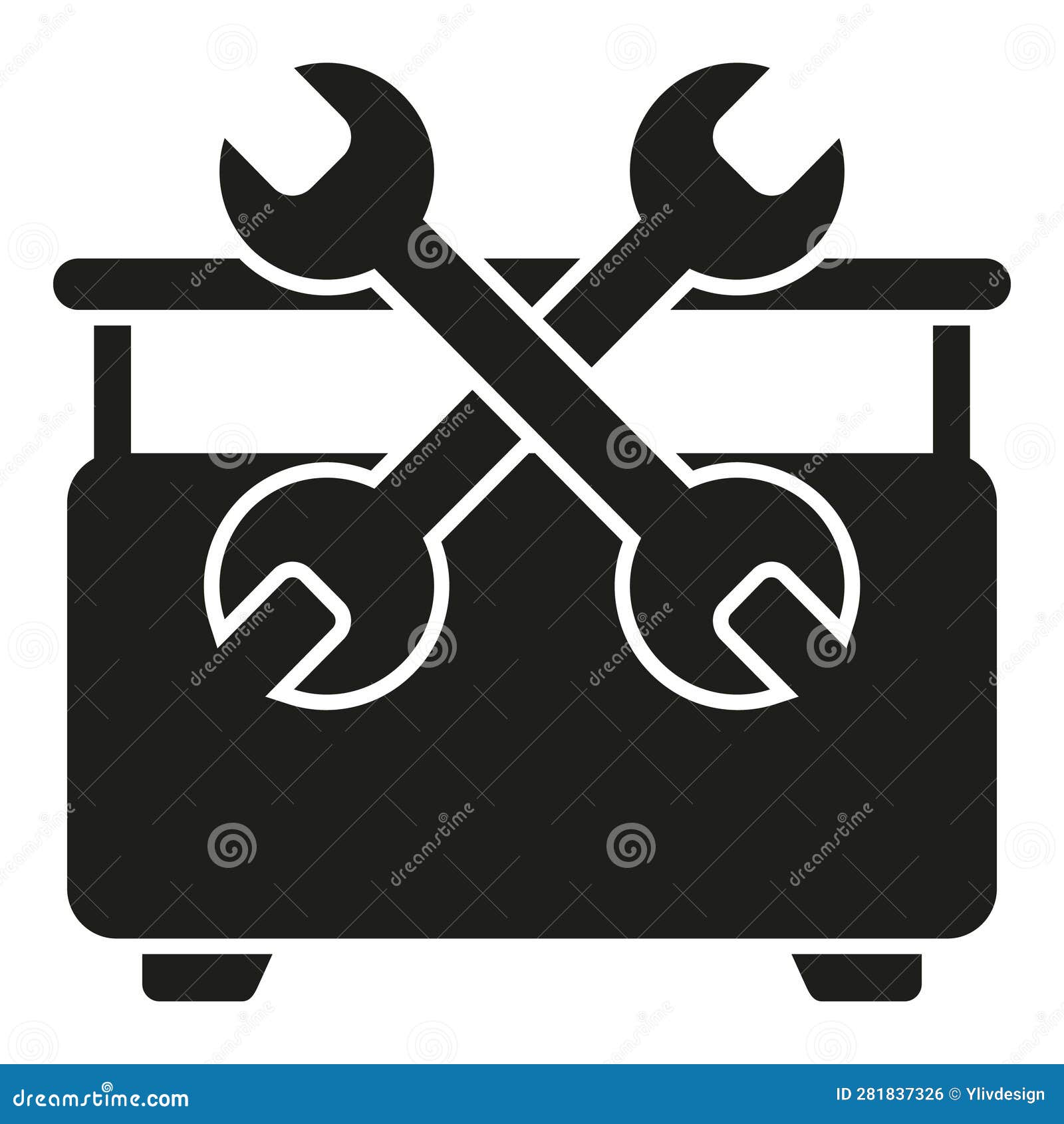 Work Toolbox Icon Simple Vector. Repair Service Stock Vector ...