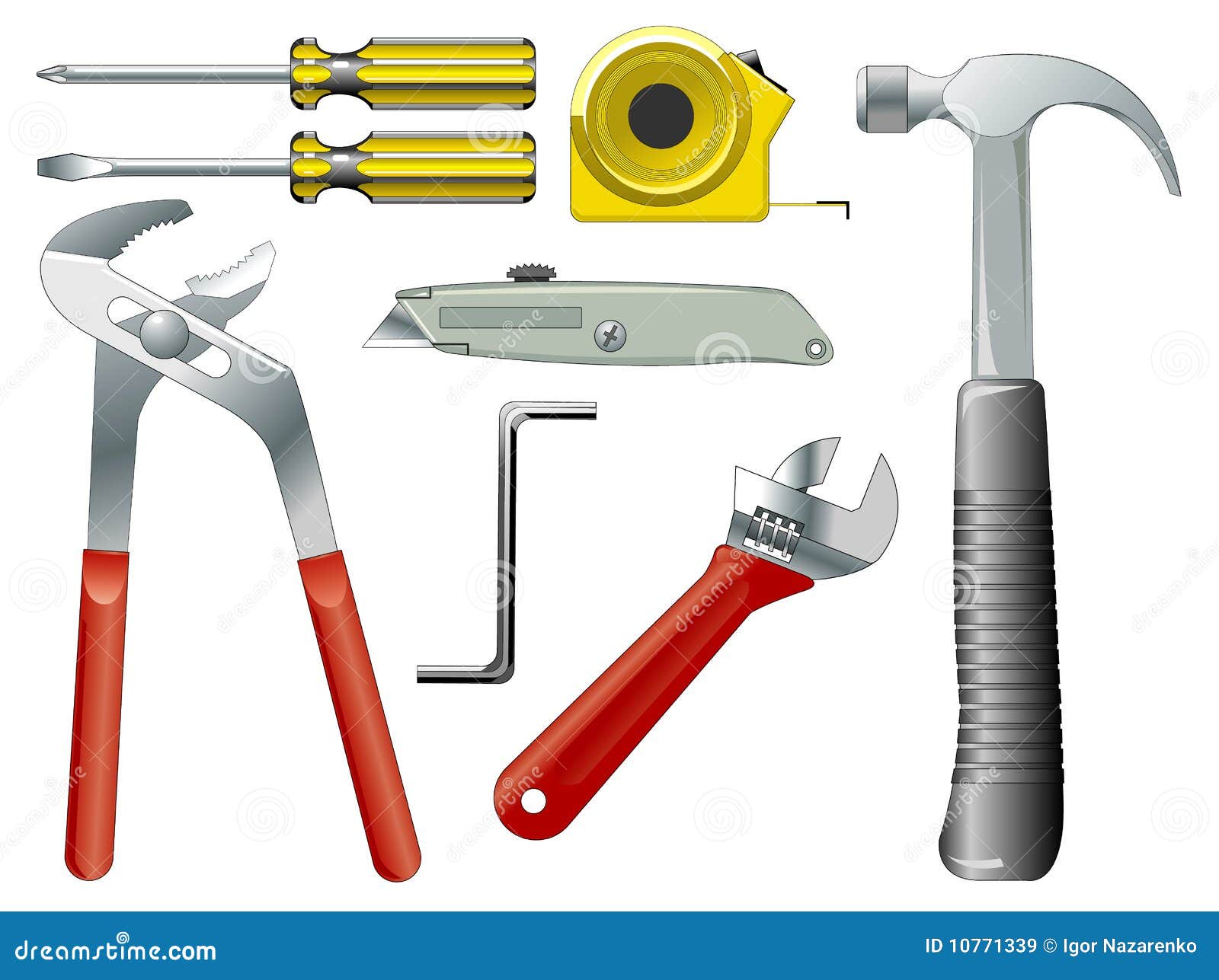 Work tools stock vector. Illustration of home, channel - 10771339