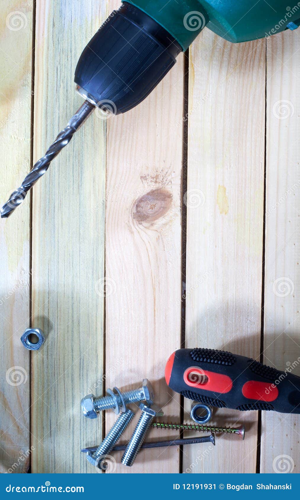 Work Tools stock image. Image of green, work, contruction - 12191931