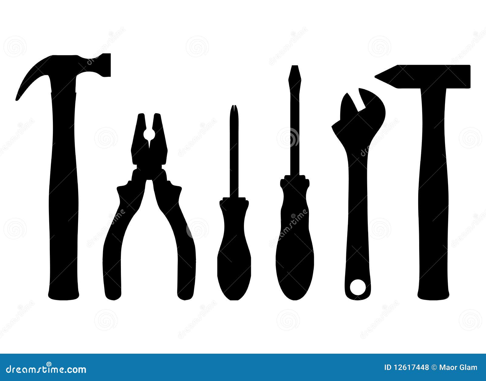 Work tools stock vector. Illustration of occupation, maintenance - 12617448