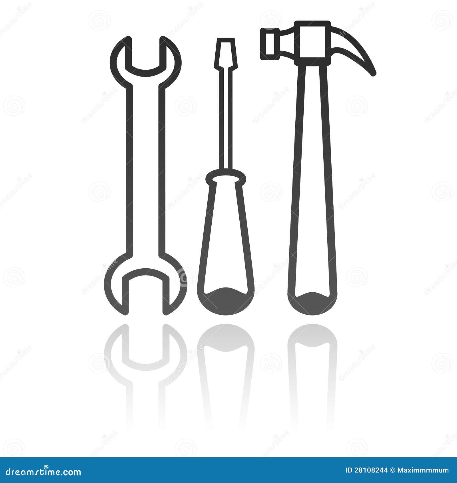 Work tools stock illustration. Illustration of pictogram - 28108244