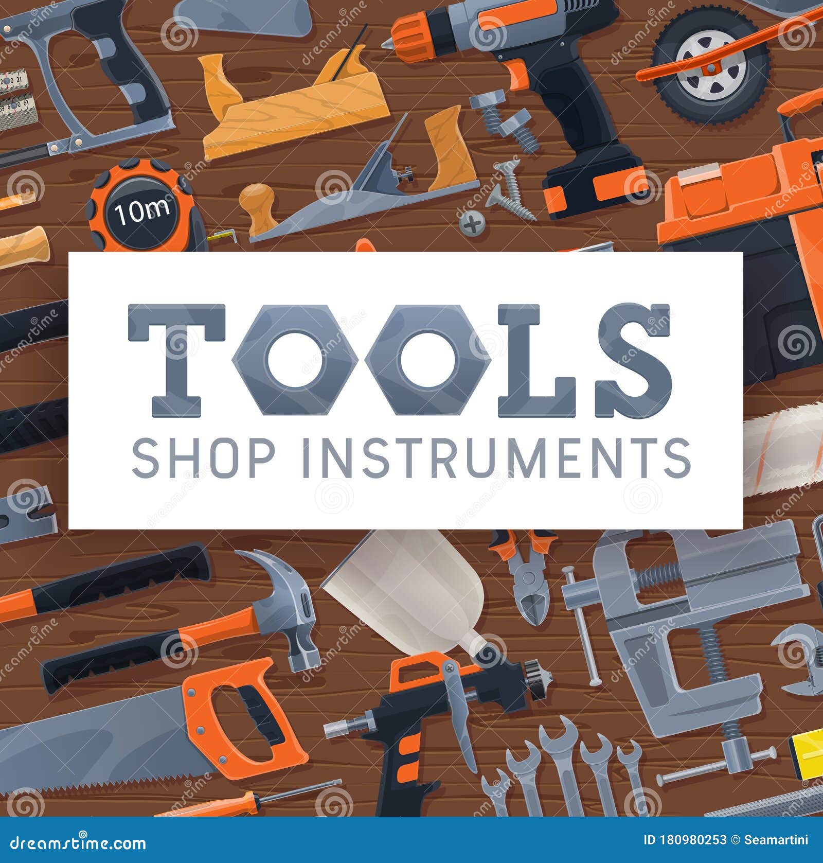 Work Tools and Construction Instruments Shop Stock Vector ...
