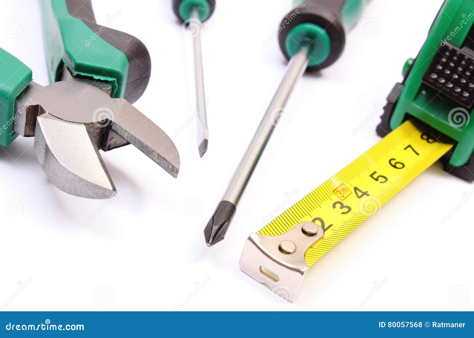 Work Tools for Engineer on White Background Stock Photo - Image of ...