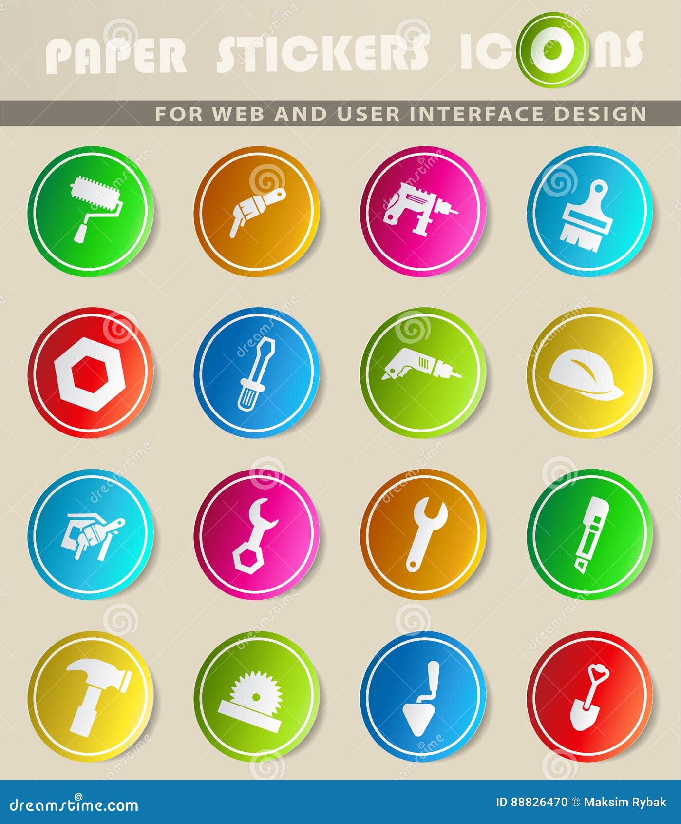 Work tools icon set stock illustration. Illustration of symbol - 88826470