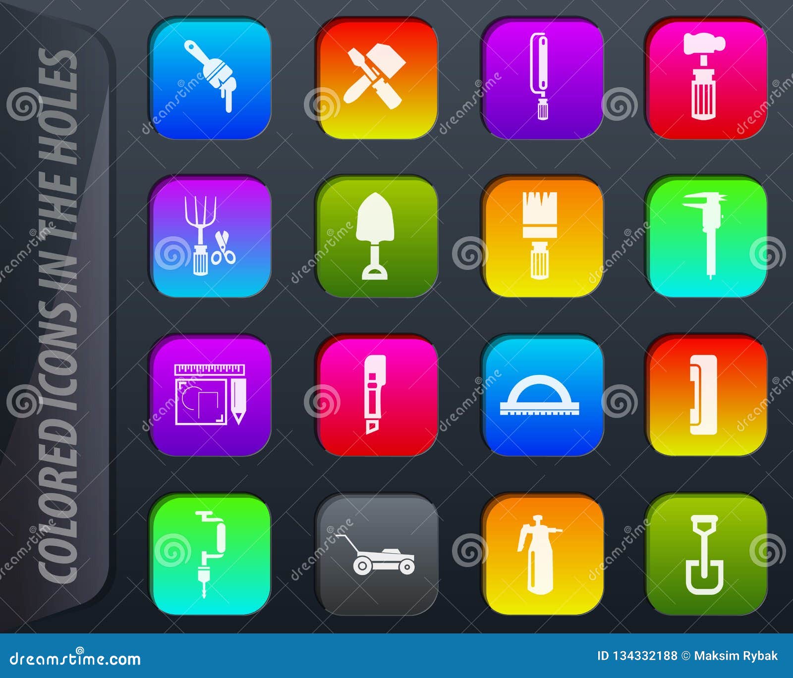 Work tools icons set stock vector. Illustration of abstract - 134332188