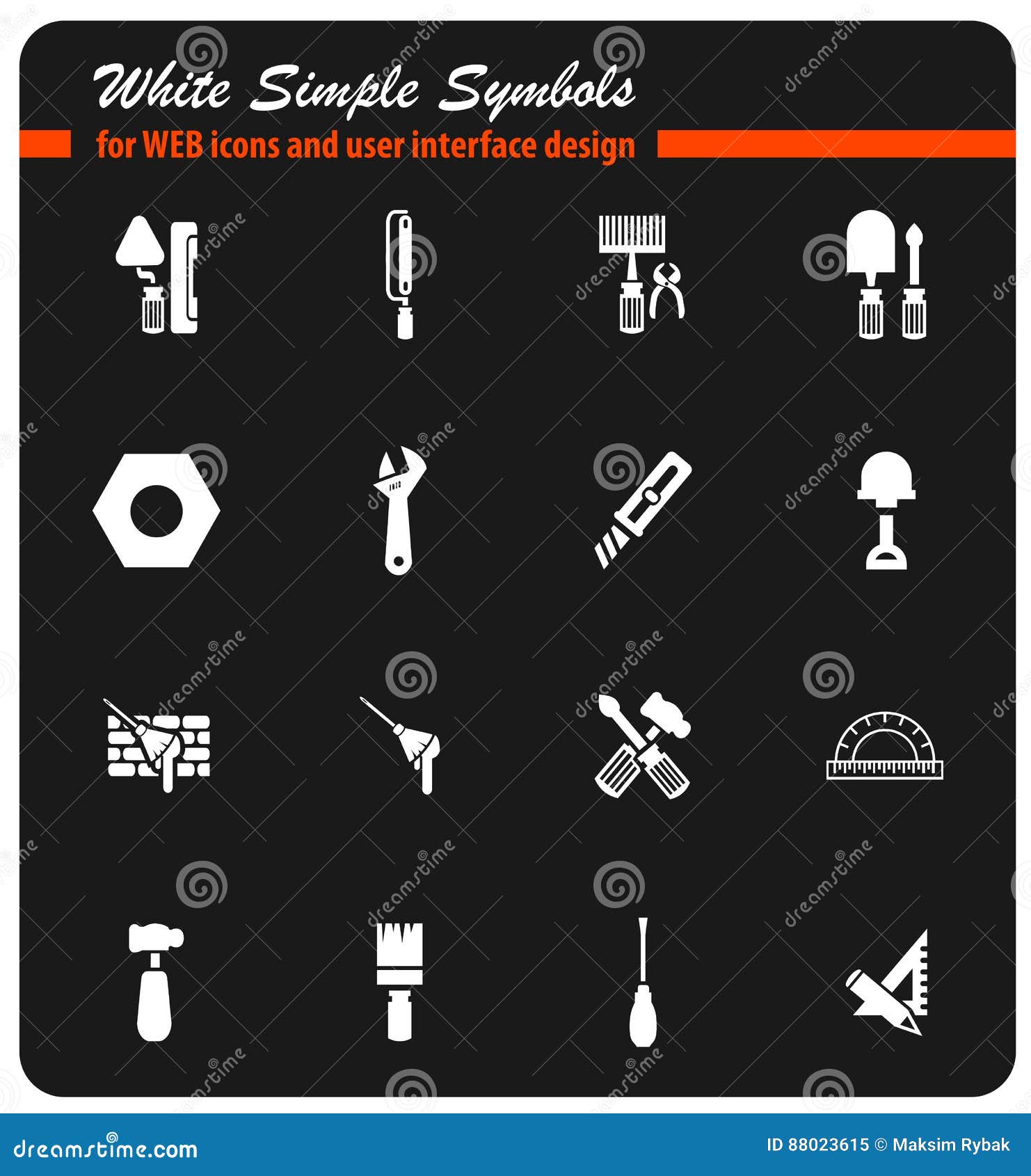 Work tools icons set stock vector. Illustration of business - 88023615