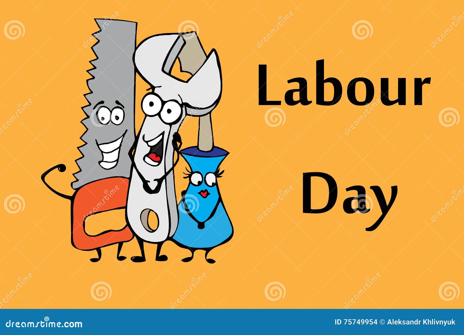 Work tools. Labour day stock illustration. Illustration of black - 75749954