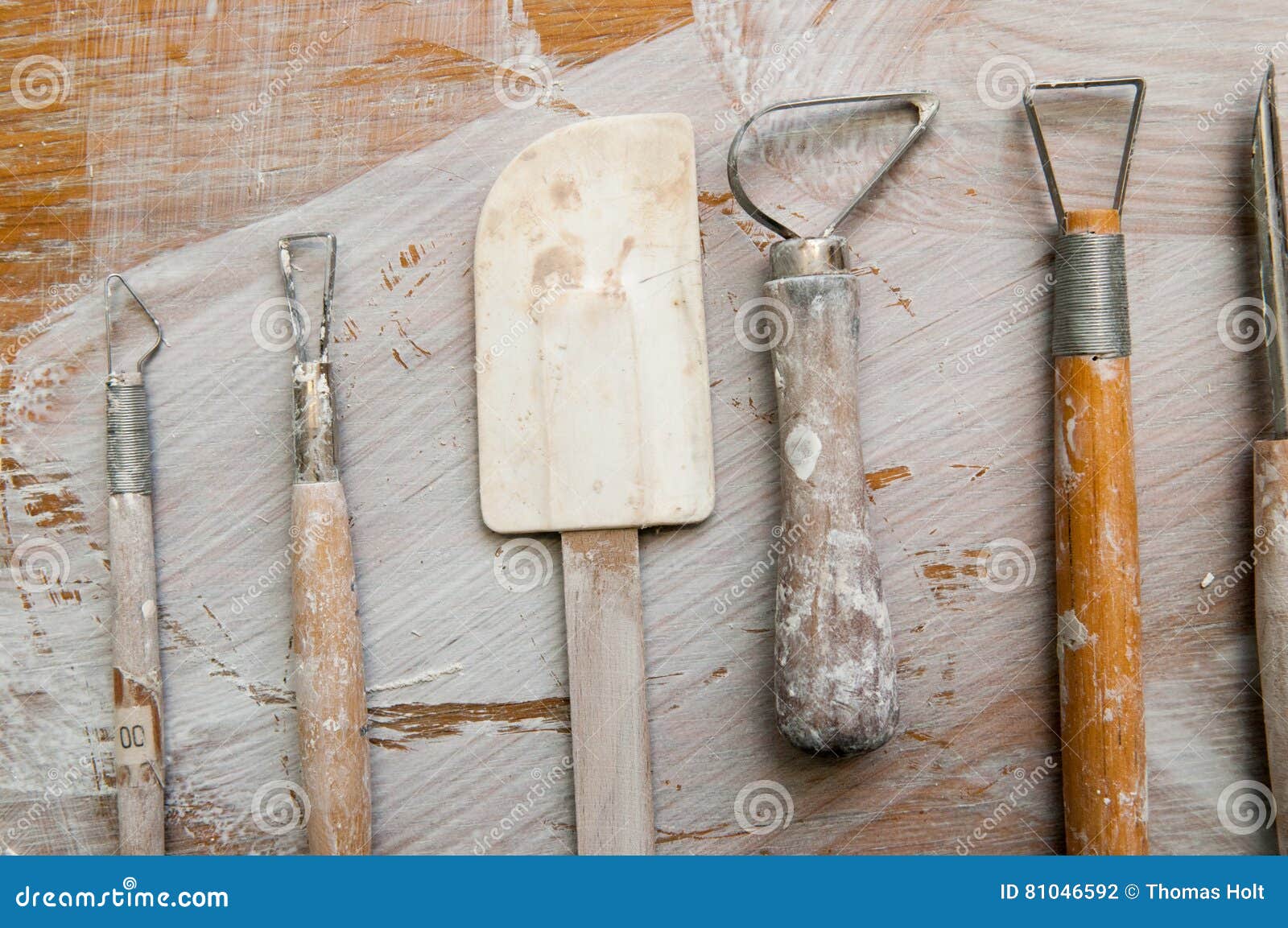 Work Tools in a Messy Ceramics Workshop Stock Photo - Image of messy ...