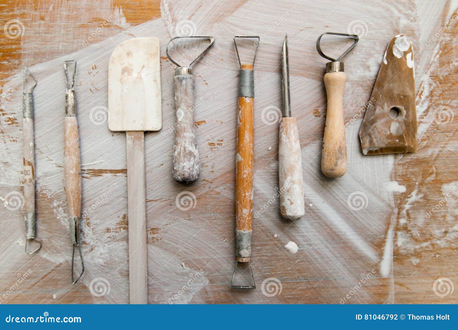 Work Tools in a Messy Ceramics Workshop Stock Photo - Image of ceramic ...