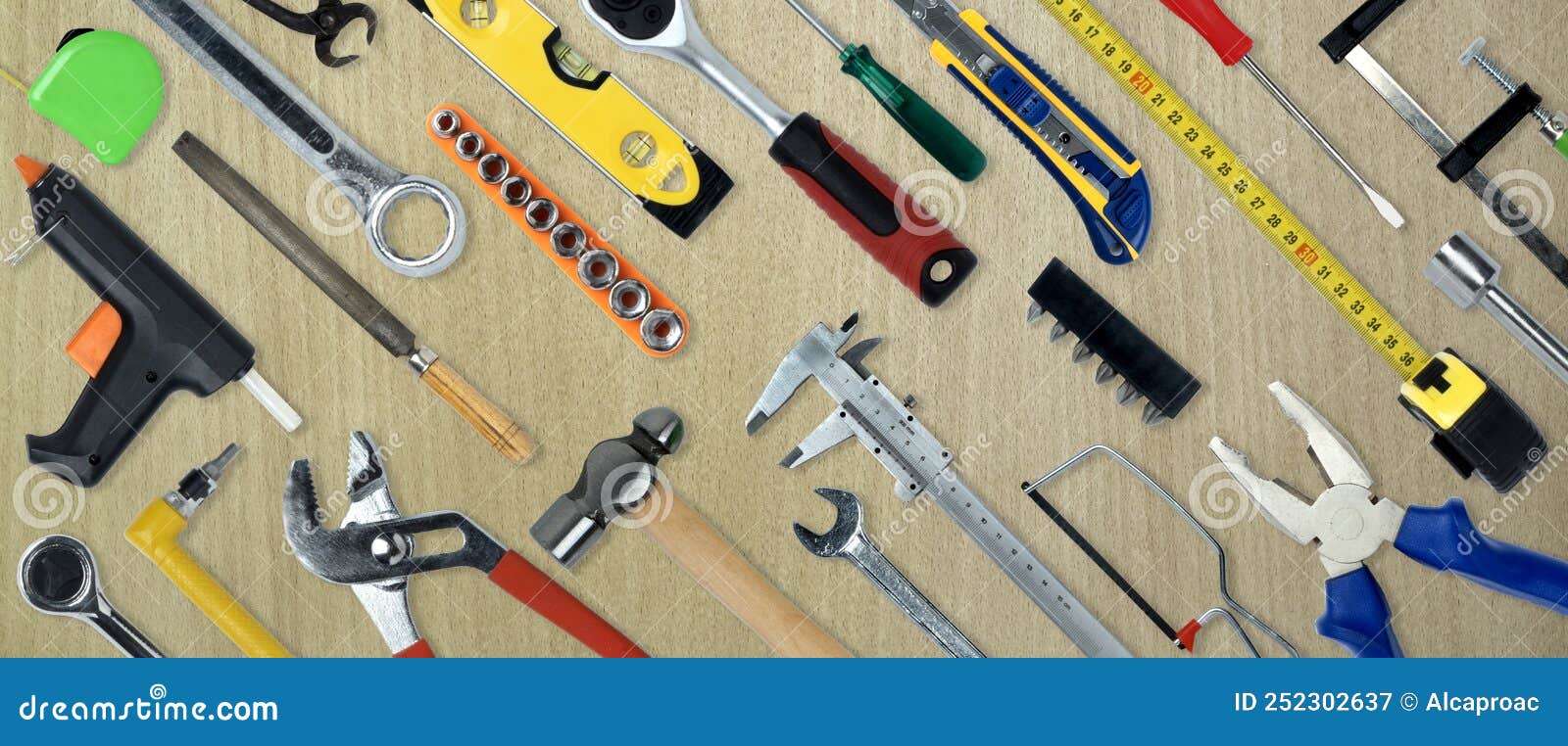 Work Tools Set stock image. Image of pliers, clamp, equipment - 252302637