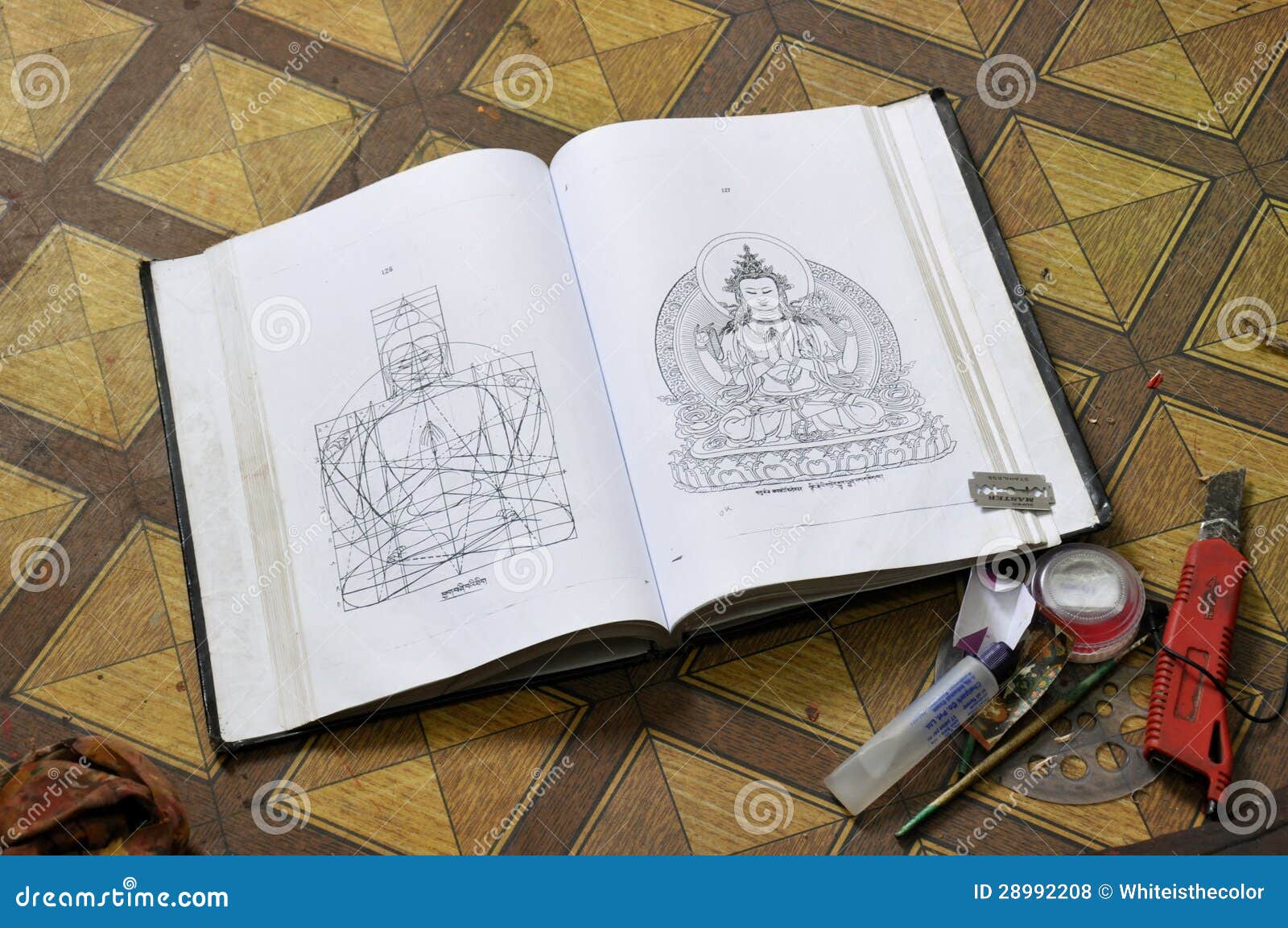 Work Tools in Thangka Painting School in Nepal Editorial Stock Photo ...