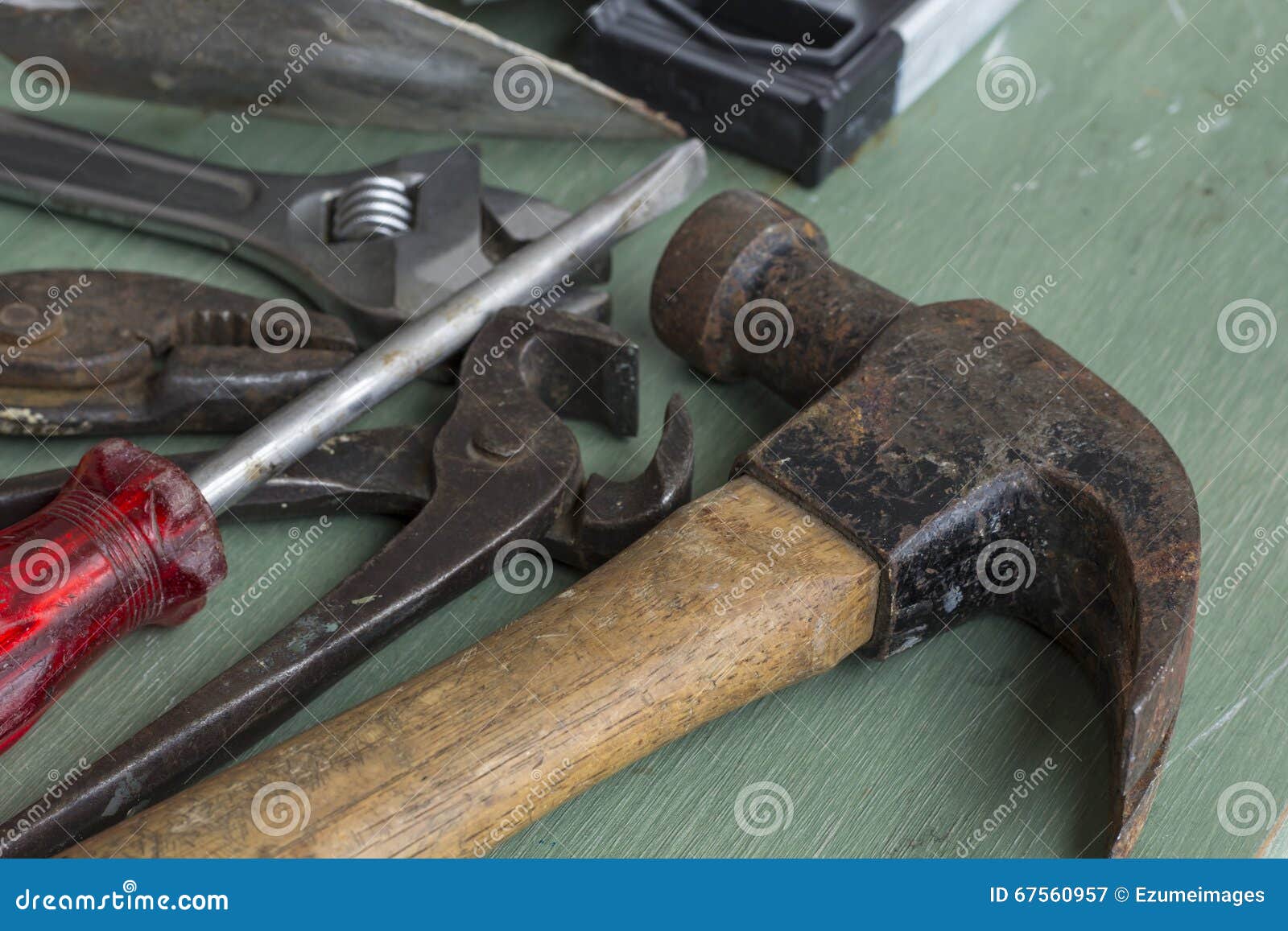 Work Tools Worn stock image. Image of hammer, improvement - 67560957