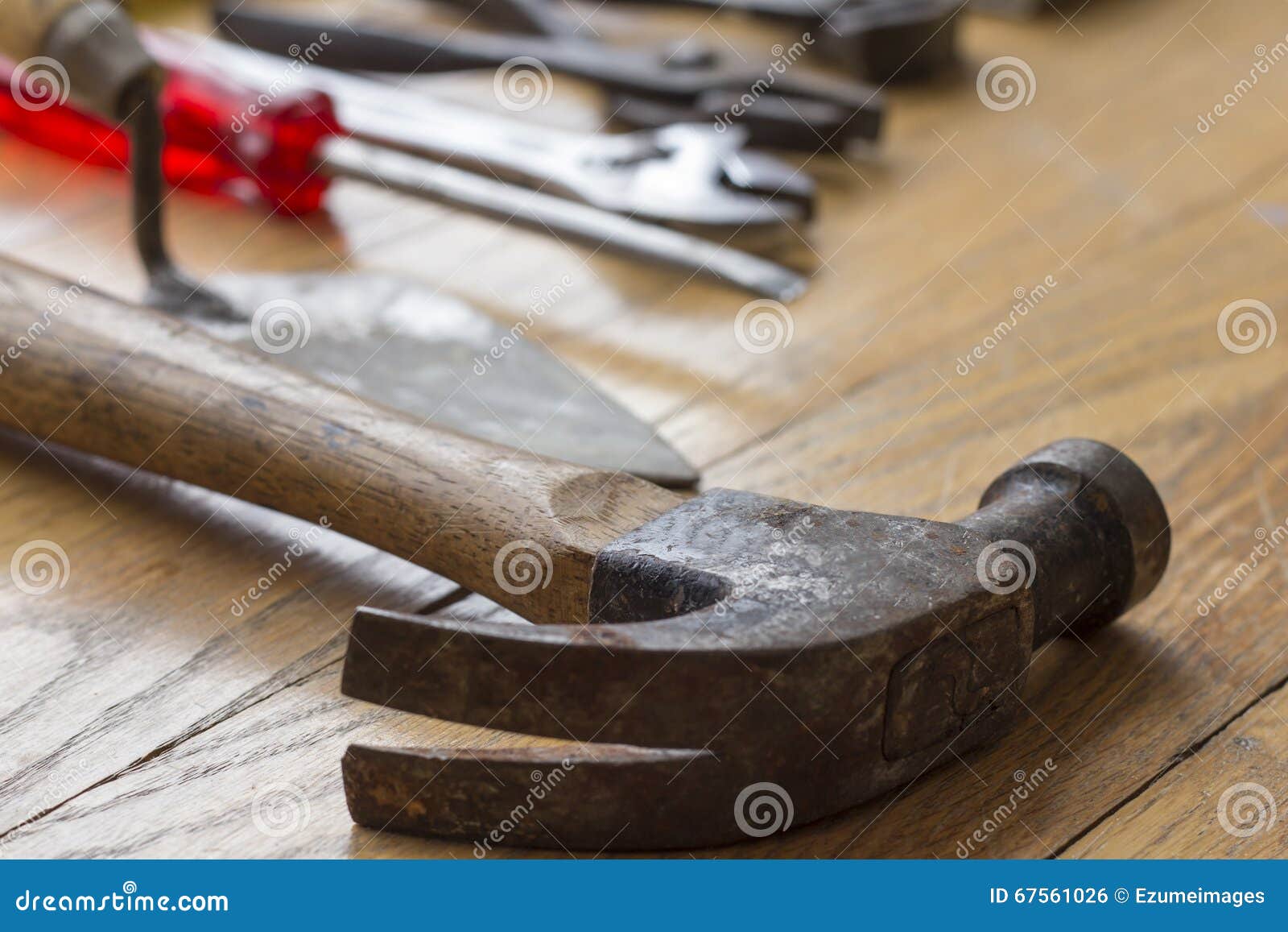 Work Tools Worn stock photo. Image of hammer, palette - 67561026