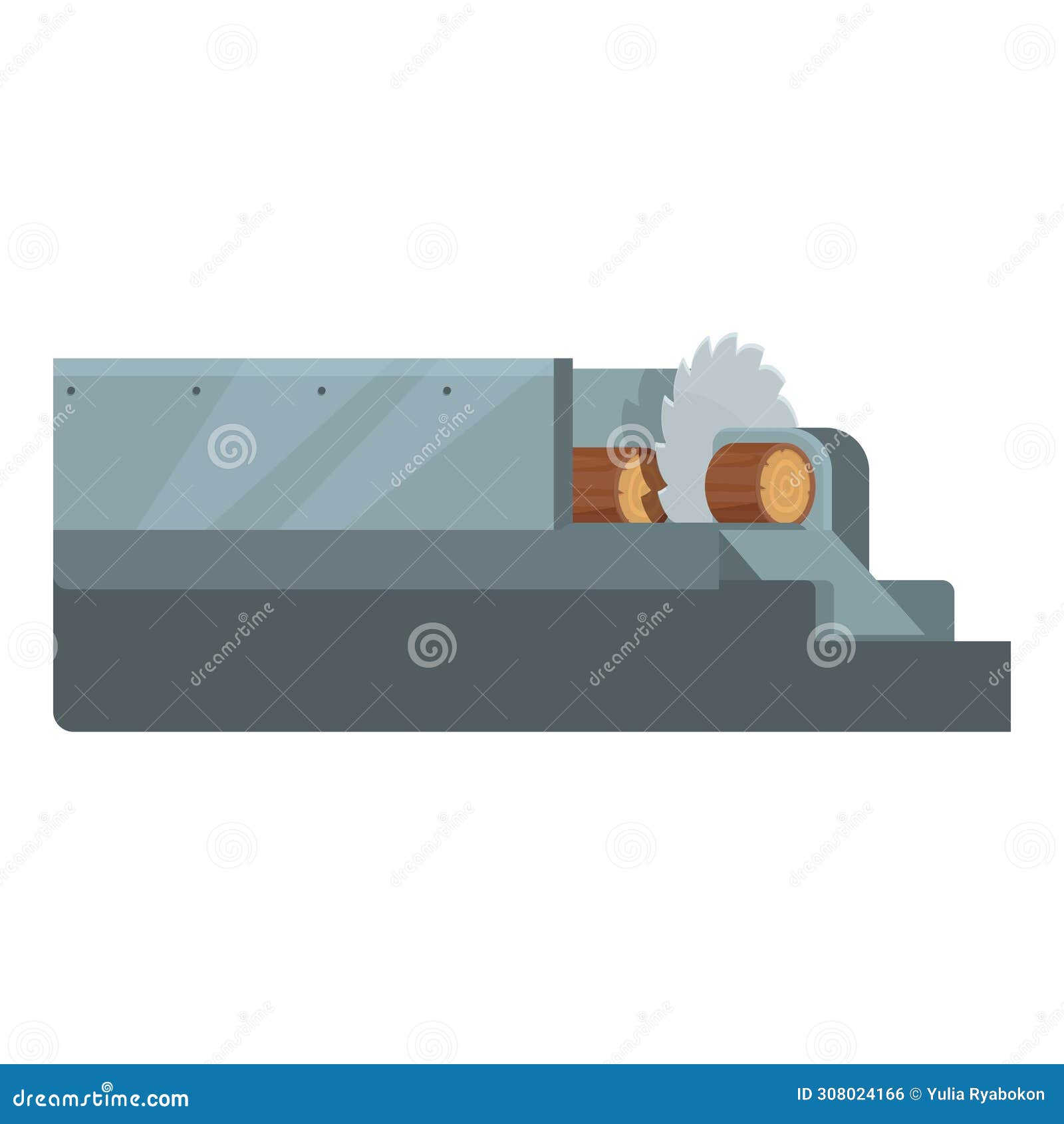 Work Tree Stump Icon Cartoon Vector. Factory Process Stock Vector ...