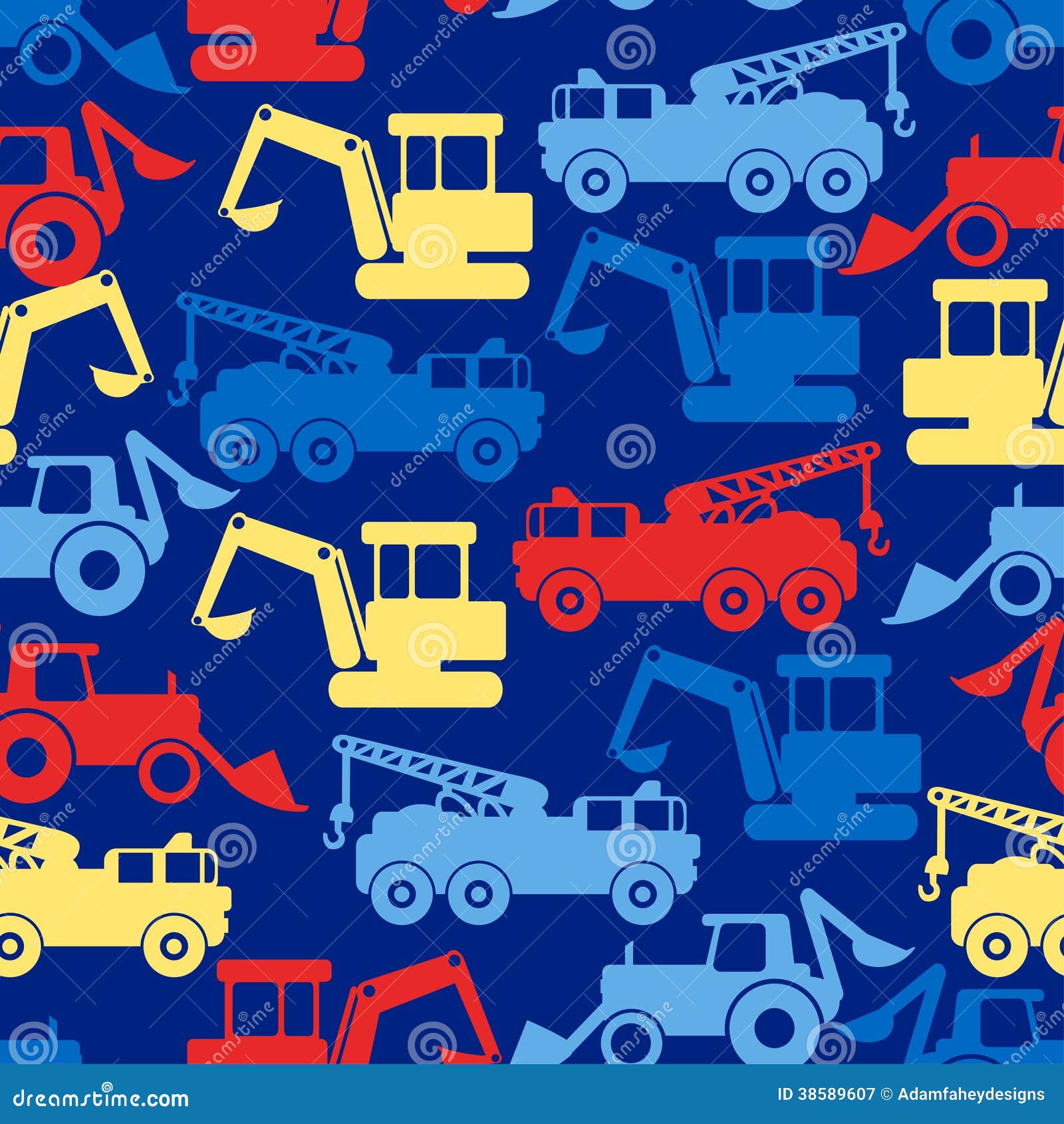 Work Trucks And Tractors Vector Illustration | CartoonDealer.com #38369432