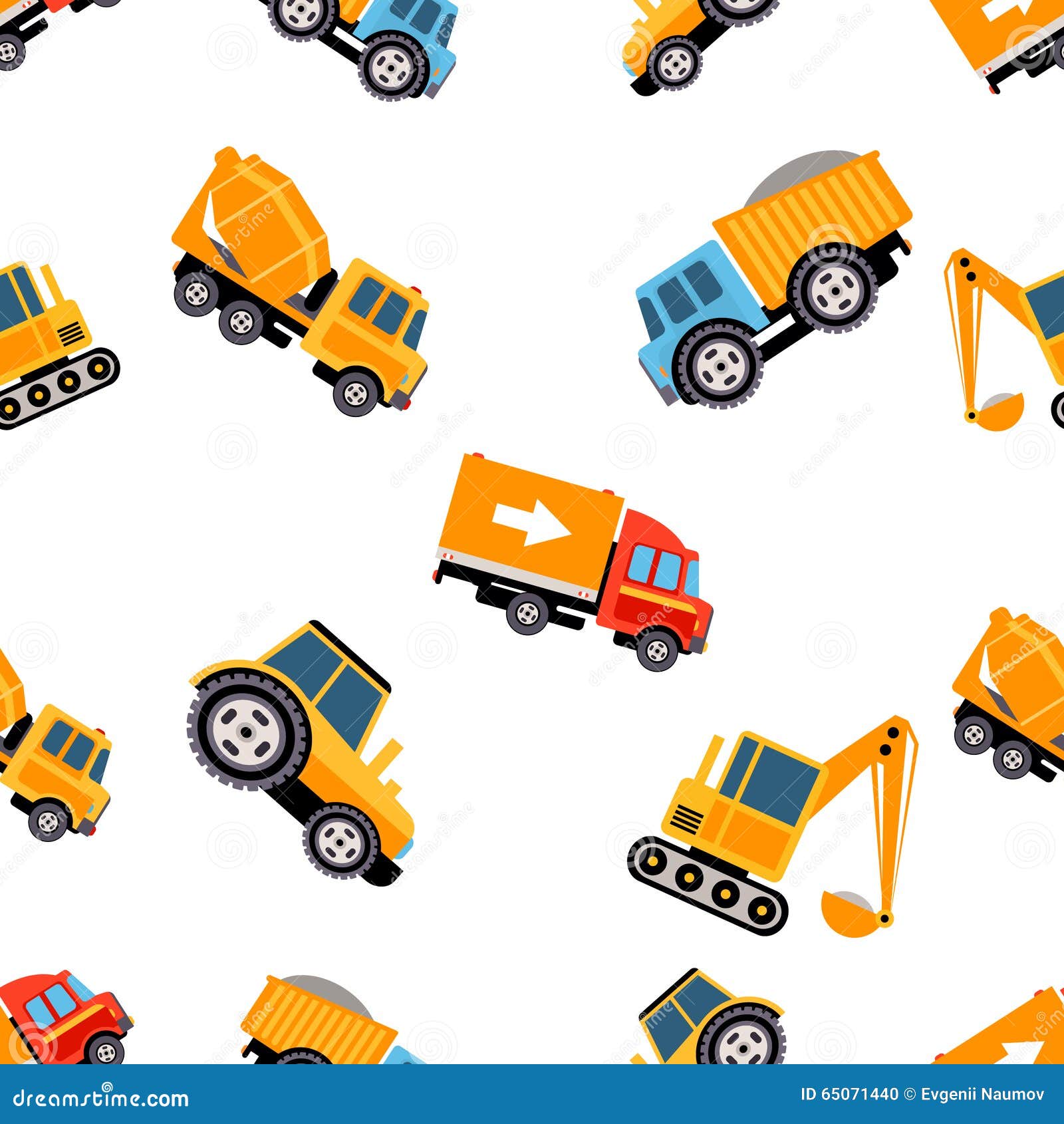 Work Trucks And Tractors Vector Illustration | CartoonDealer.com #38369432