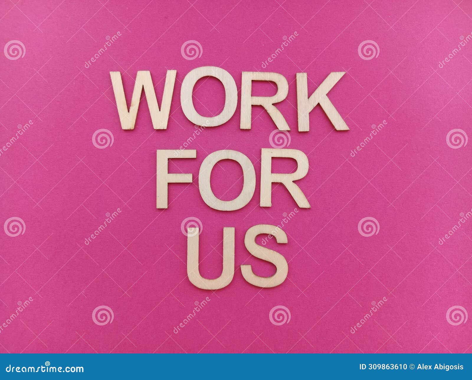 Work for us sign stock photo. Image of career, live - 309863610