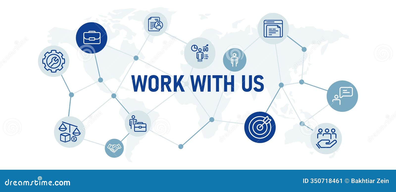 Work with Us Web Header Banner Design Illustration Concept of Career ...