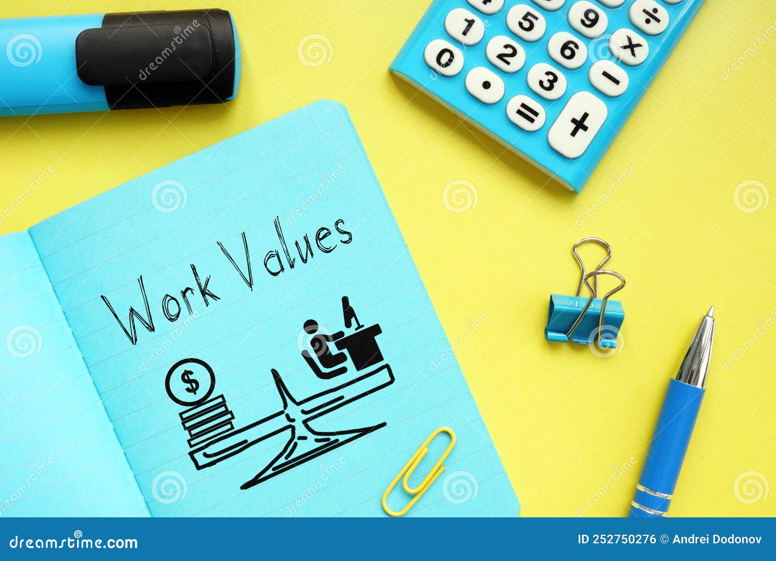 Work Values are Shown Using the Text Stock Photo - Image of conceptual ...