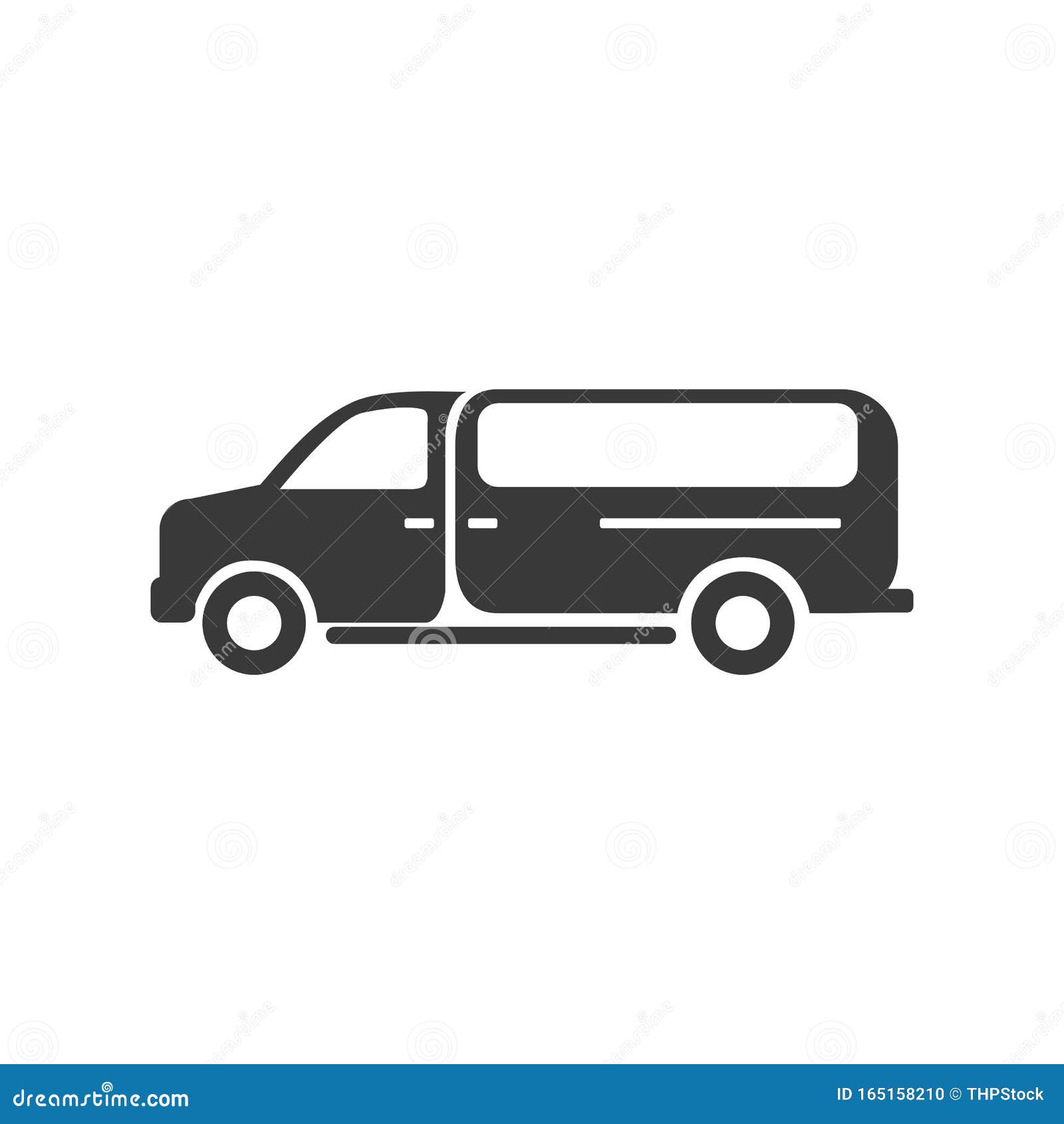 Work Van Icon Vector stock vector. Illustration of side - 165158210