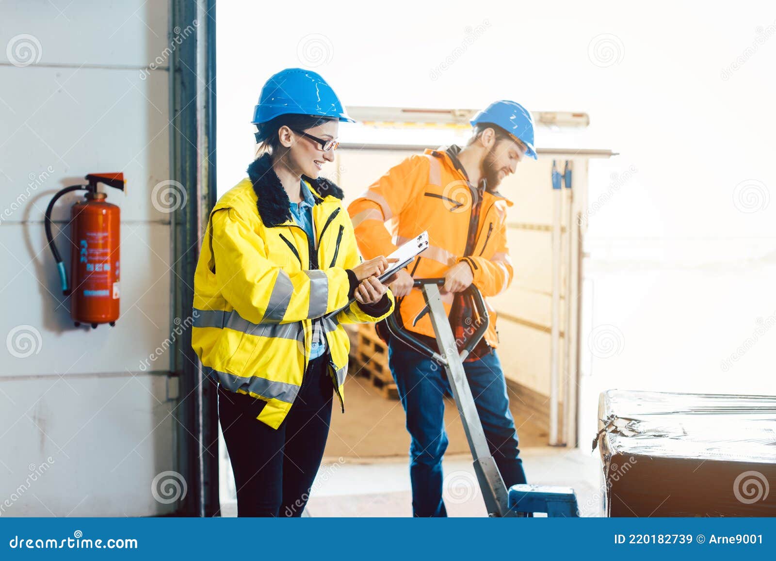 Work in a Warehouse Specialized in Food Logistics Stock Image - Image ...