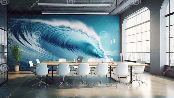 Work Wave Office Background Stock Photo - Image of workspace, generated: 303502148