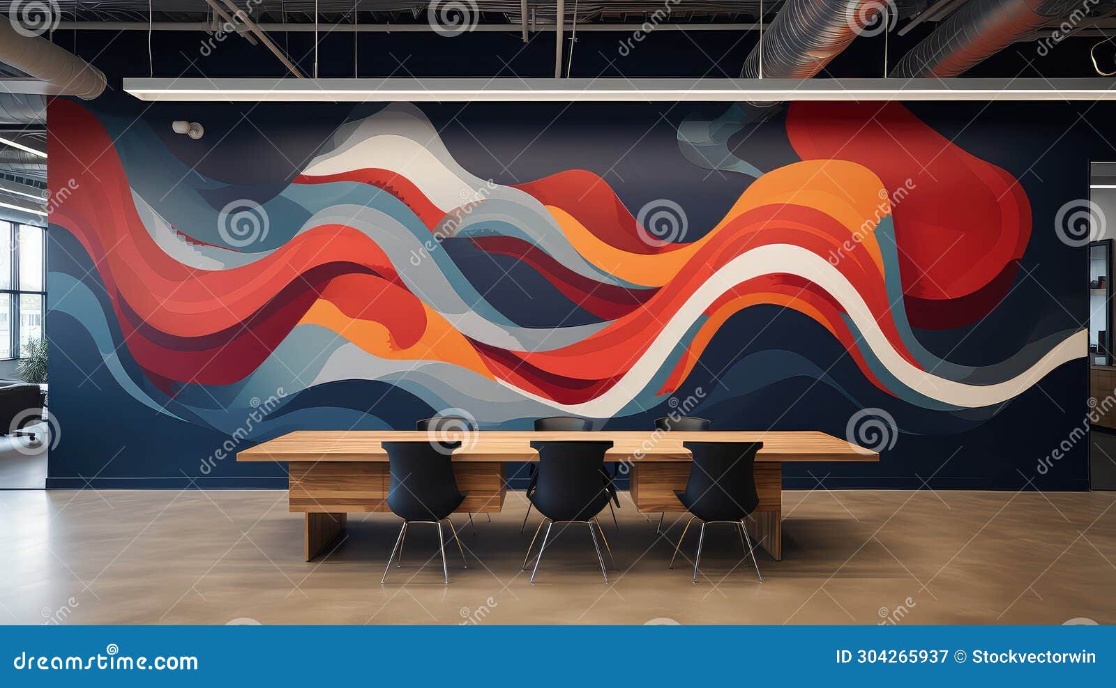 Work Wave Office Background Stock Illustration - Illustration of ...