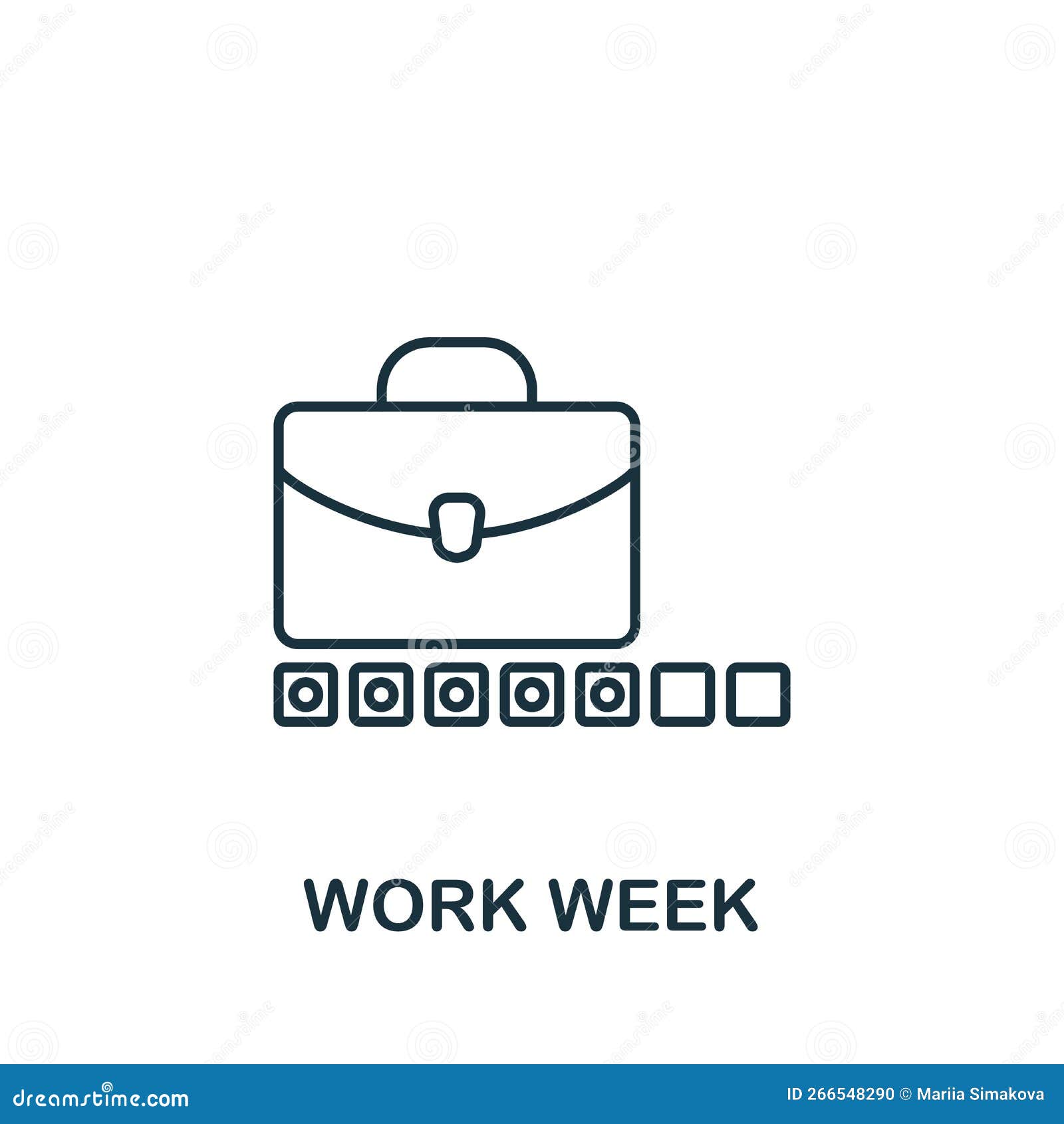 Work Week Icon. Monochrome Simple Time Management Icon for Templates ...