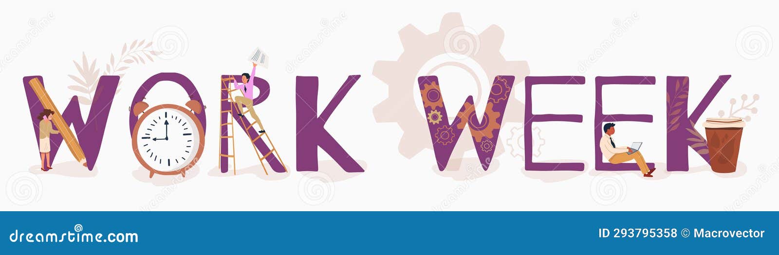 Work Week Text stock vector. Illustration of plan, task - 293795358