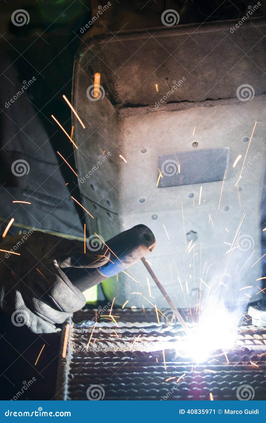 Work with the welder stock image. Image of welding, construction - 40835971