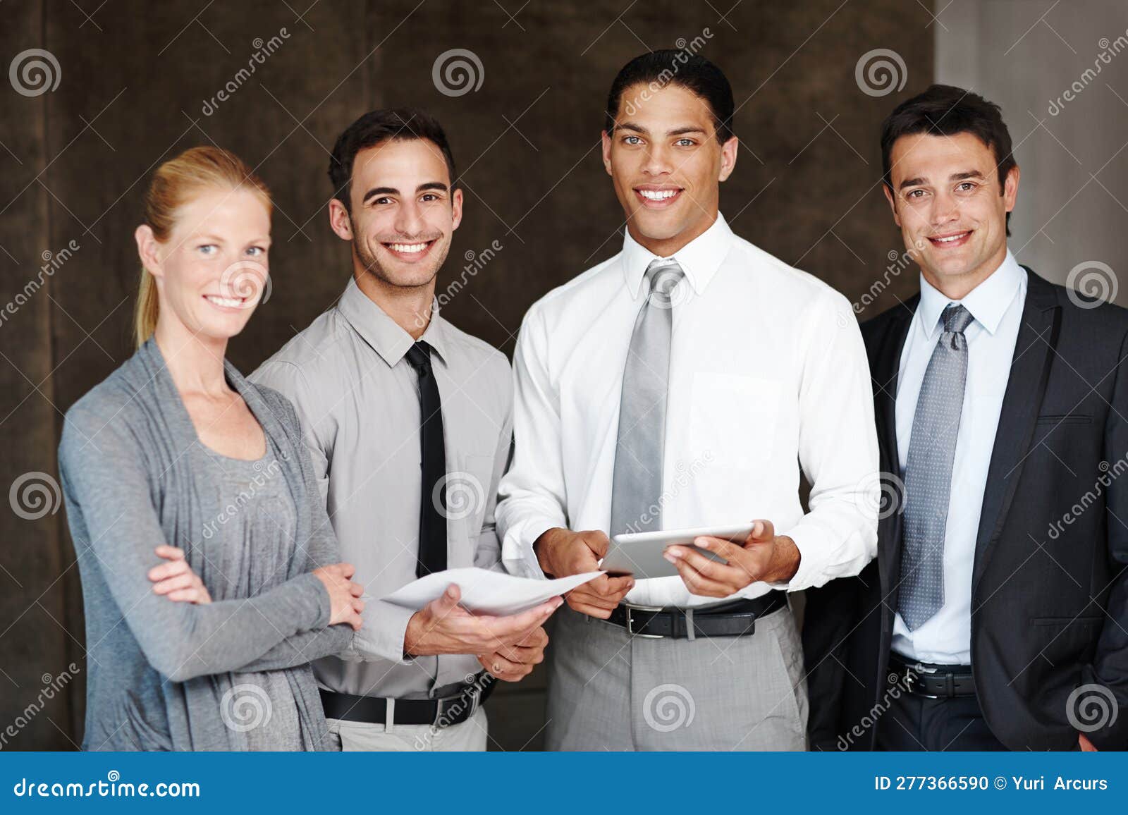 They Work Well Together. Multi-ethnic Group of Businesspeople Talking ...